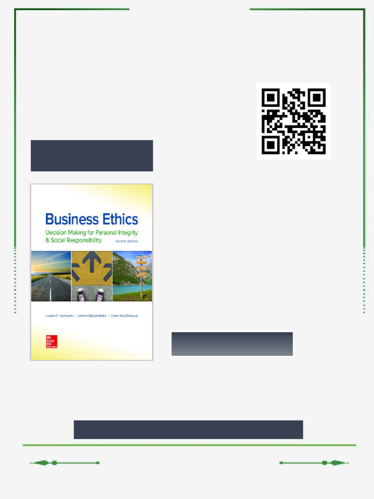 Business Ethics: Decision Making For Personal Integrity & Social ...