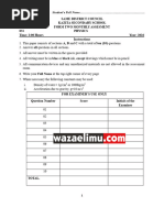Tanzania Form One Physics Exam 2025 | PDF | Buoyancy | Density