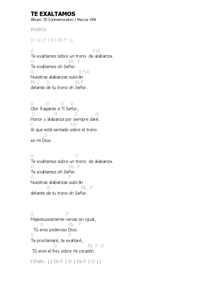 Te Exaltamos | PDF