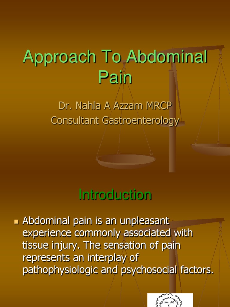 Approach To Abdominal Pain | PDF