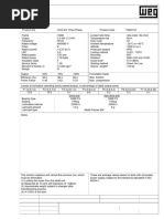WEG 55kW Motor Data Sheet | PDF