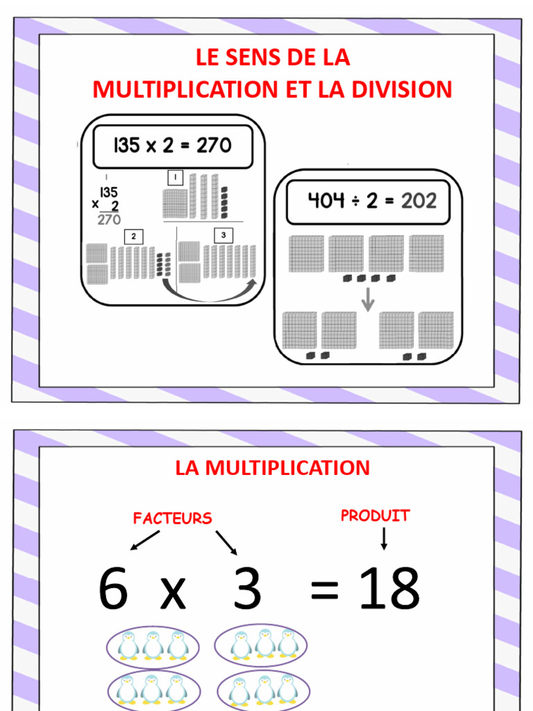 Le Sens de La Multiplication Et La Division | PDF | Multiplication ...