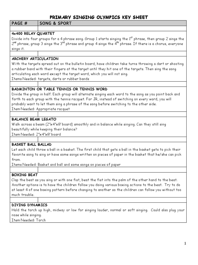 Olympic Torch Relay Activities | PDF | Singing | Leisure