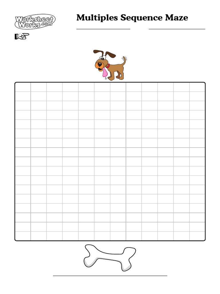 WorksheetWorks Multiples Sequence Maze 2 | PDF