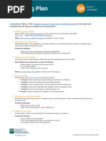 Nursing Student Learning Plan Guide | PDF | Nursing | Goal