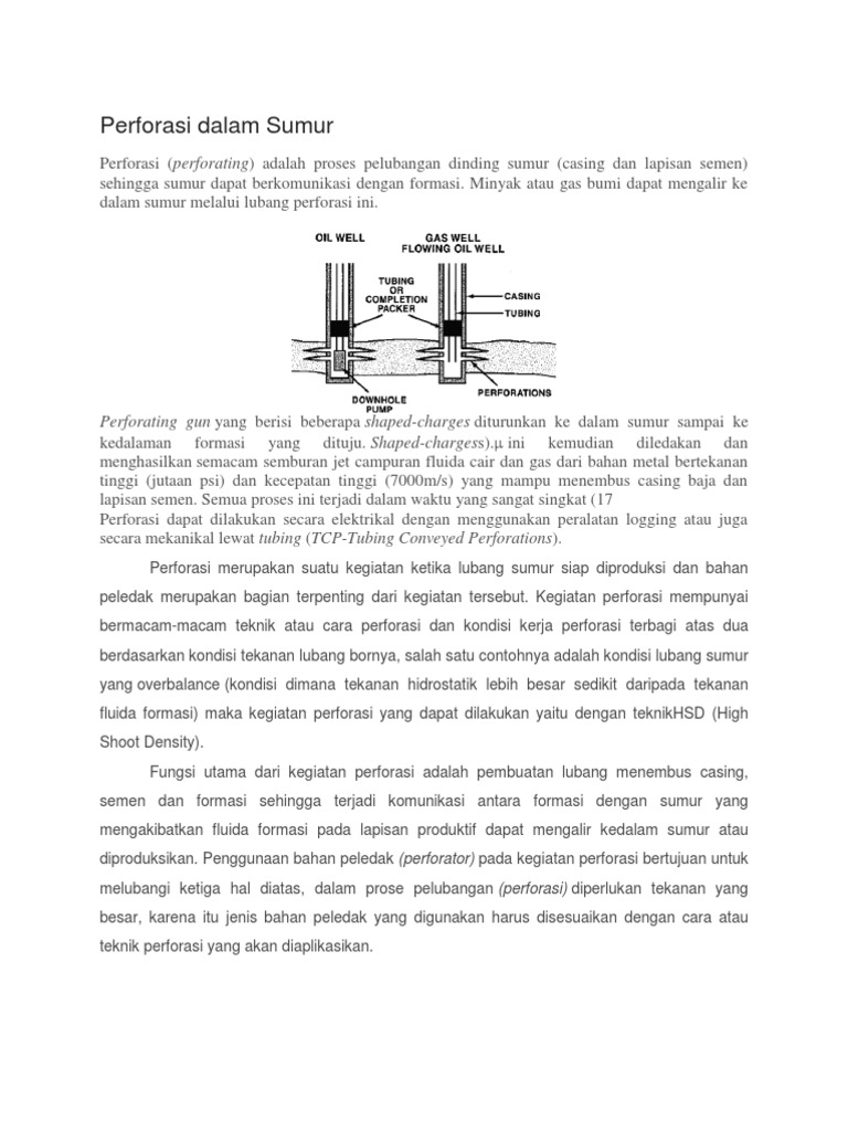 Proses Perforasi Sumur Minyak HSD | PDF | Teknologi & Rekayasa