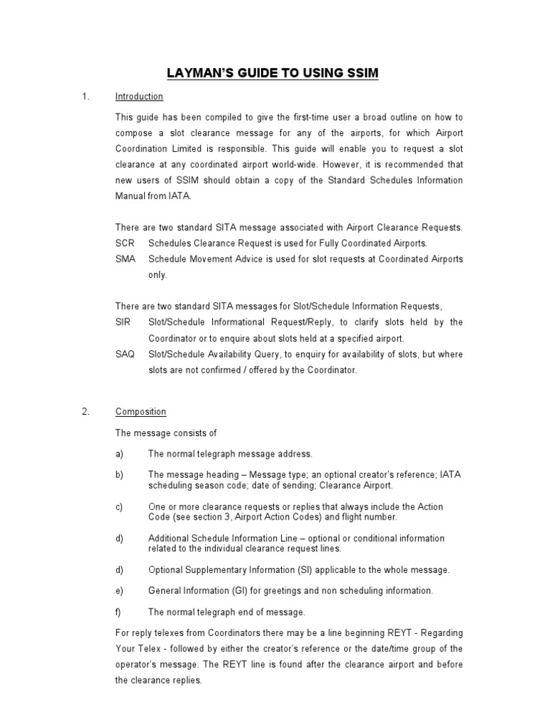 A Layman's Guide to Composing and Interpreting Slot Clearance Messages ...