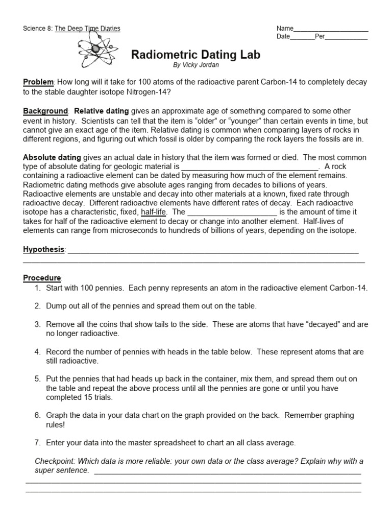 Radiometric Dating Lab | PDF | Radioactive Decay | Chemical Elements