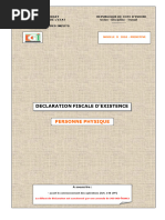 Déclaration fiscale d'existence CI | PDF | Impôts | Paiements