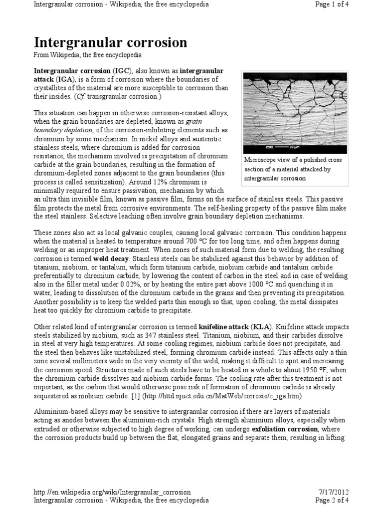 Intergranular Corrosion | Corrosion | Crystallite