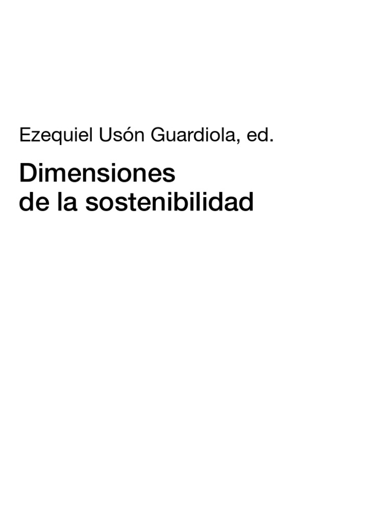 Dimensiones de La Sostenibilidad | PDF | Desarrollo sostenible | Sustentabilidad