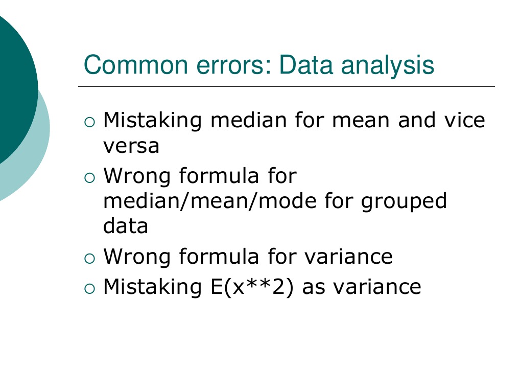 Common Data Analysis & Probability Errors | PDF | Computers
