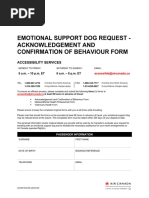 Southwest Airlines Service Animal Form 2025 | PDF | Animals And Humans