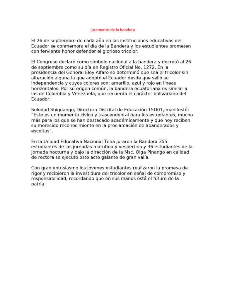 Juramento de La Bandera | PDF