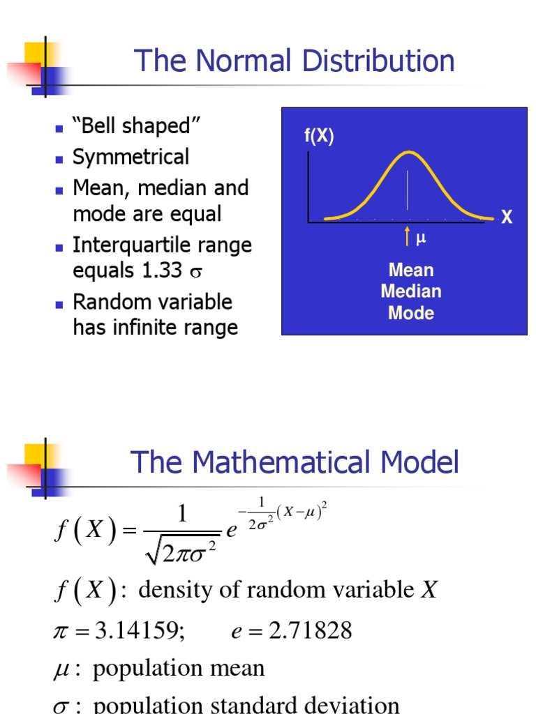 Normal Distribution | PDF | Mean | Normal Distribution