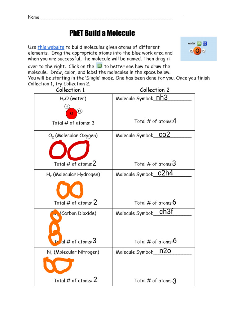 Brady Demler - Build A Molecule Activity | PDF