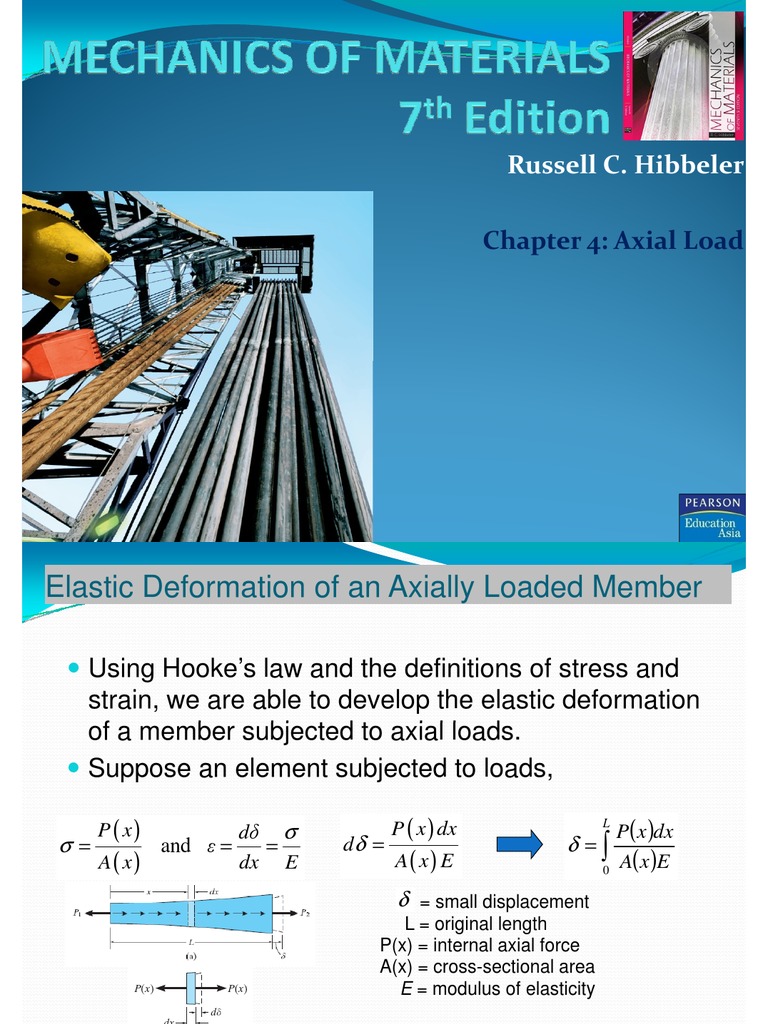 Mechanics of Materials, Ch01-Axial Load | PDF | Deformation (Mechanics) | Elasticity (Physics)