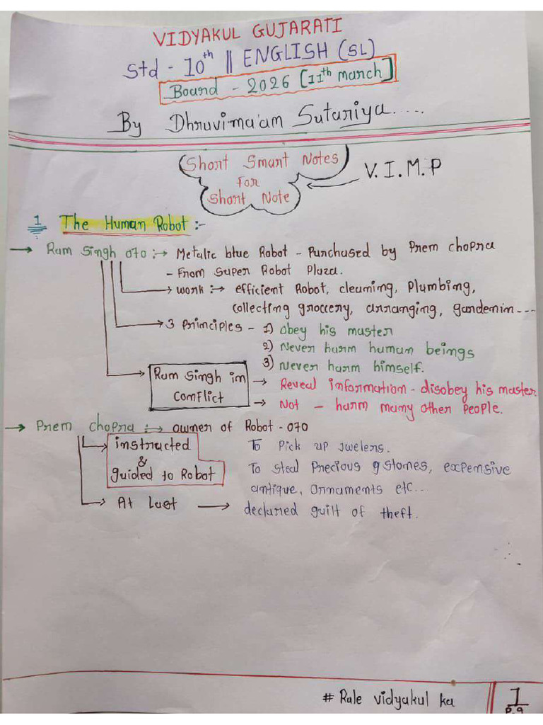 10 English Imp Notes | PDF