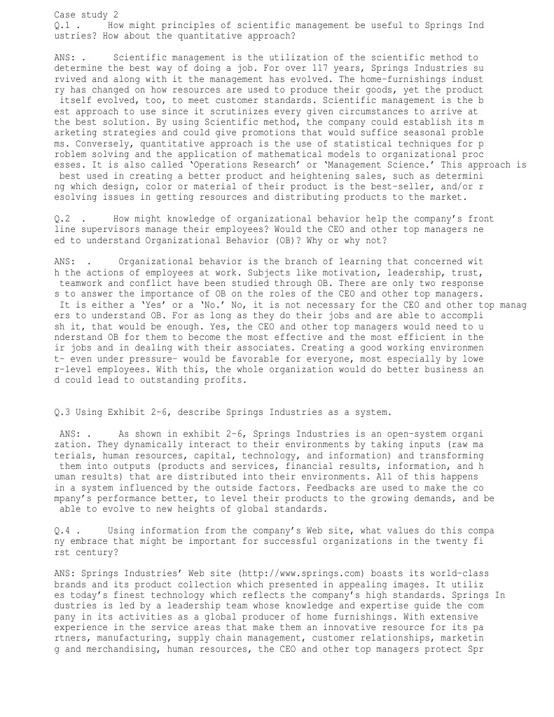 OB Case Study | PDF | Organizational Behavior | Operations Research