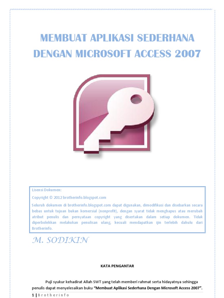 Membuat Aplikasi Sederhana Dengan Microsoft Access 2007 | PDF | Karier & Perkembangan | Komputer