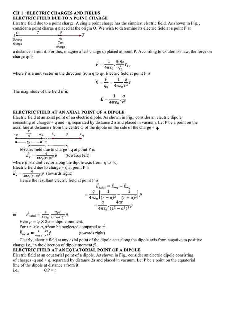 Class-Xii Physics Important Derivations | PDF