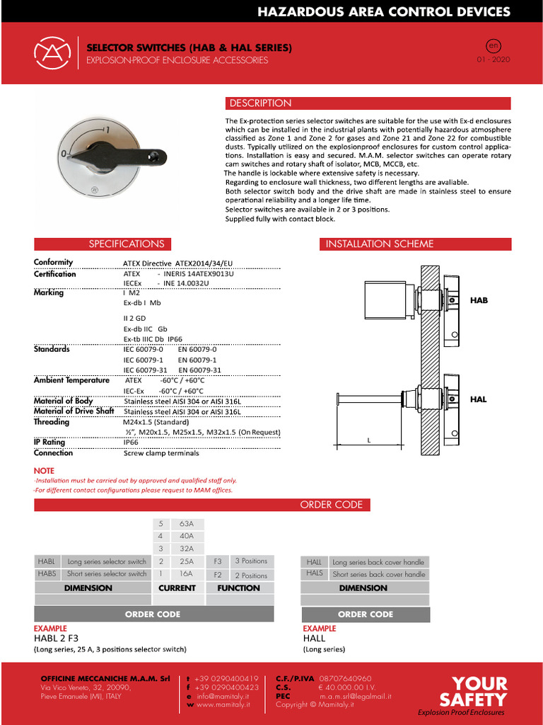 Selector Switches Catalogue Eng 01 20 Mail | PDF
