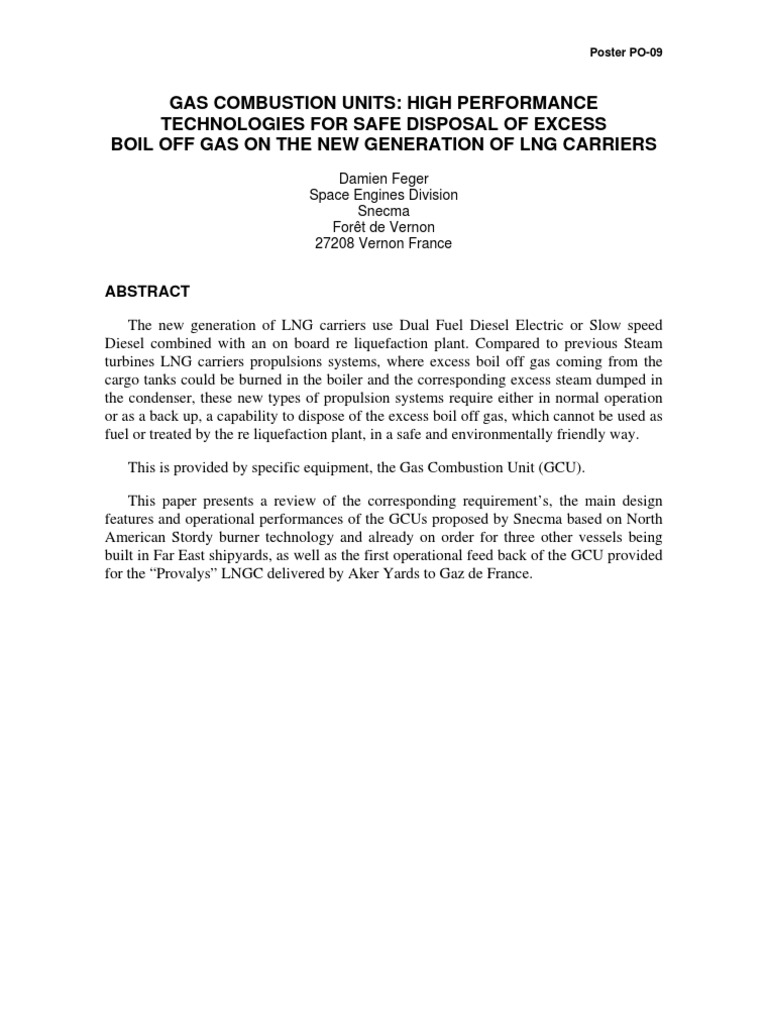 LNG - Gas Combustion Units | Download Free PDF | Marine Propulsion ...