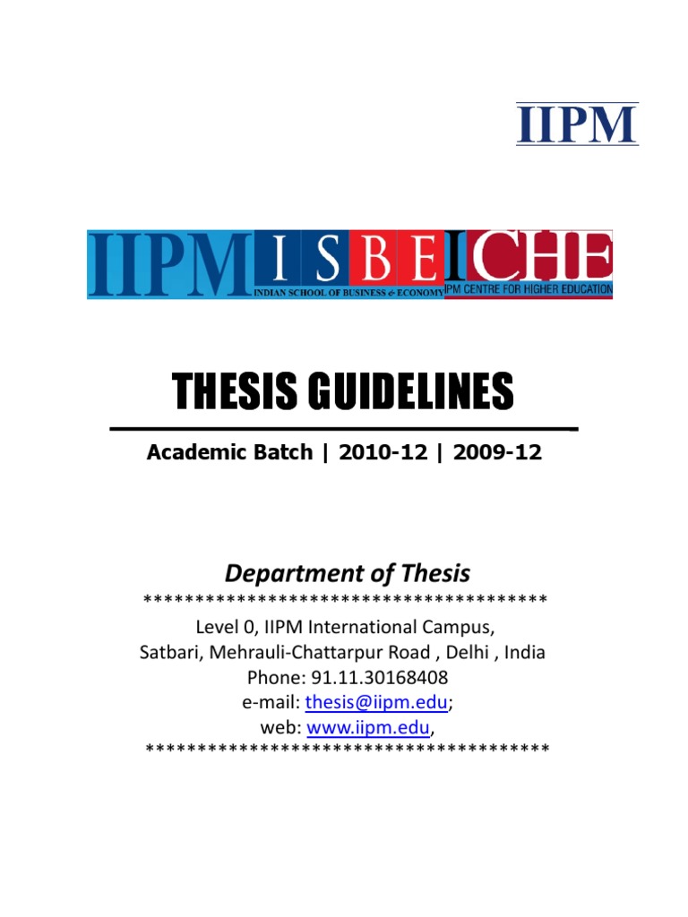 All India Thesis Guidelines | PDF