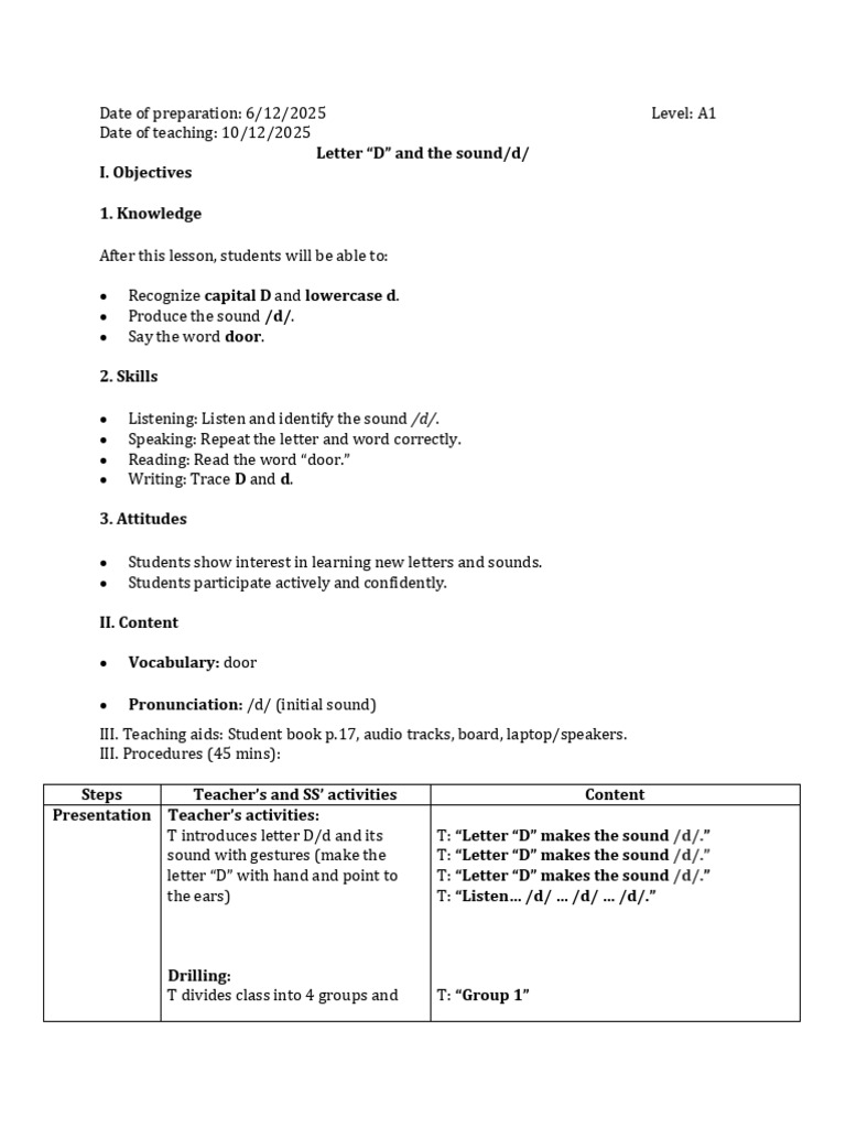 Letter D | PDF | Applied Linguistics | Learning