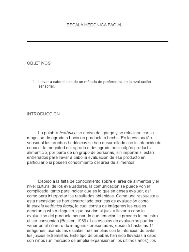 ESCALA HEDÓNICA FACIAL