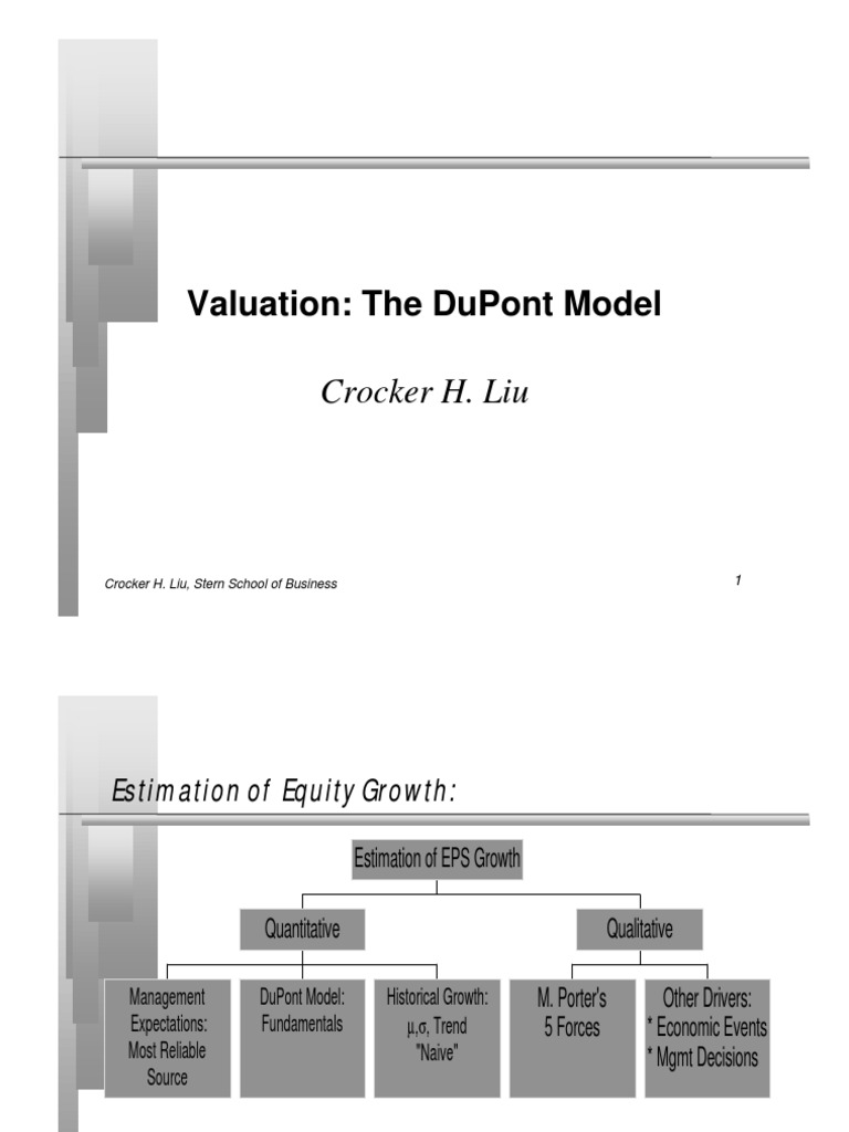 Valuation: The Dupont Model: Crocker H. Liu | PDF | Yield (Finance ...