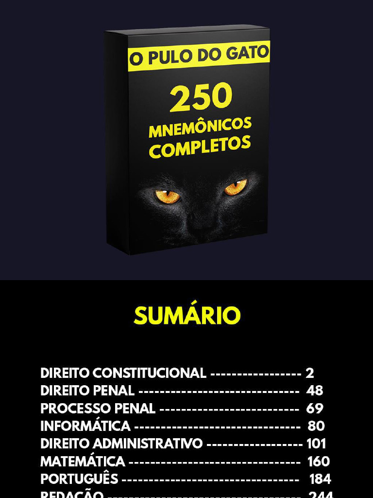 250 Mnemônicos para Concurso (Pulo Do Gato) | PDF