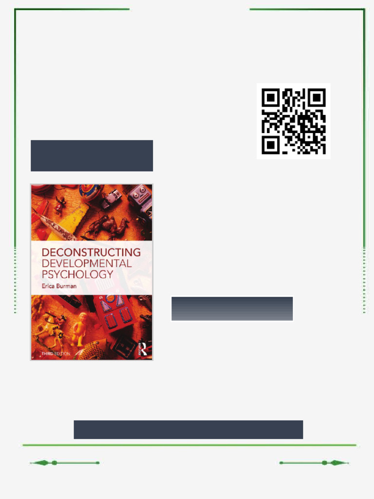 Deconstructing Developmental Psychology 3rd Edition Erica Burman eBook ...