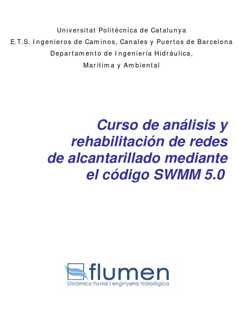 Curso Flumen - EPA SWMM 5 | PDF | Descarga (hidrología) | Contaminación
