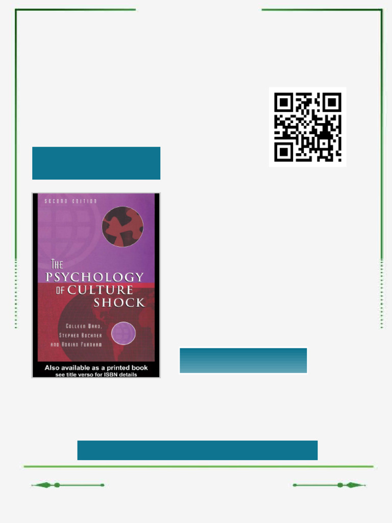 The Psychology of Culture Shock 2nd Edition by Colleen Ward, Stephen ...
