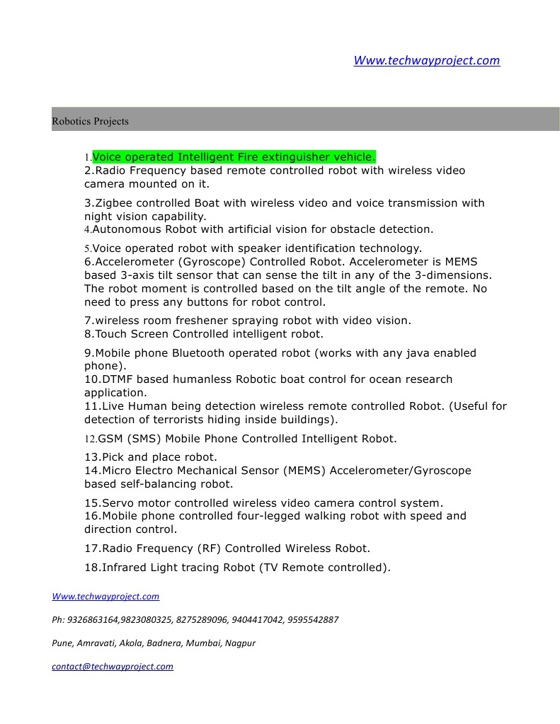 Robotics Project Pdf Robot Robotics