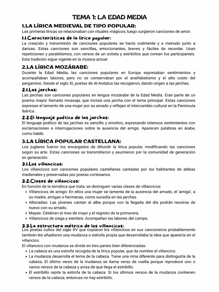 Tema 1 La Edad Media | PDF