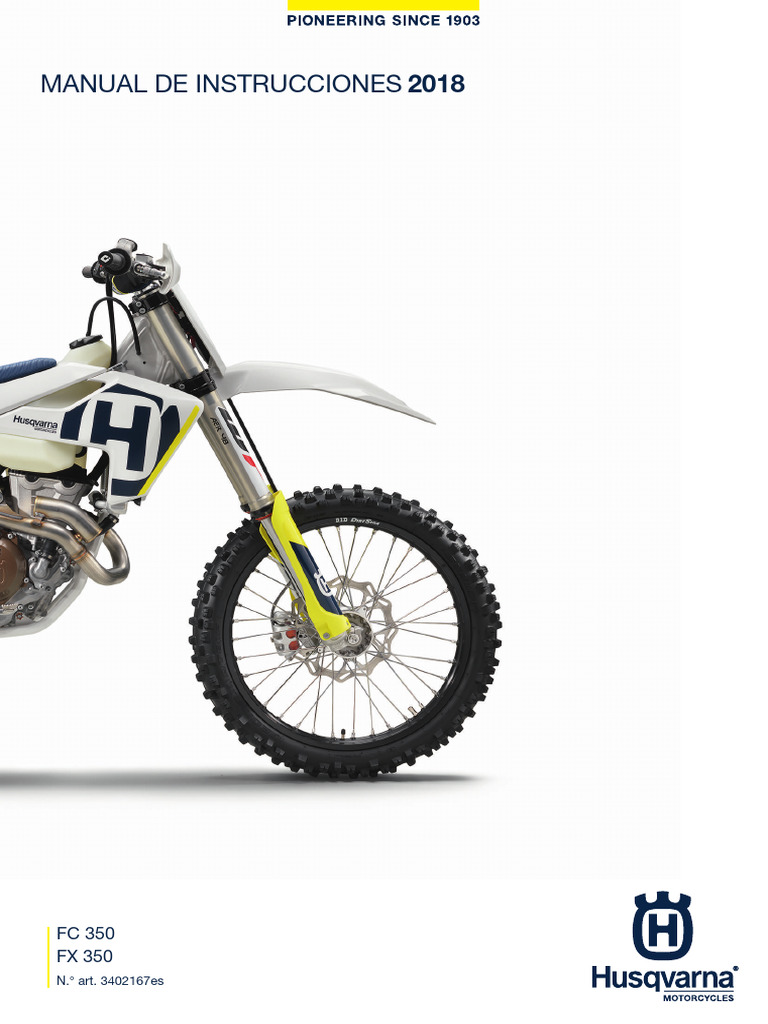 Manual Usuario Husqvarna FC 350 2018 | PDF | Tecnología de vehículos ...