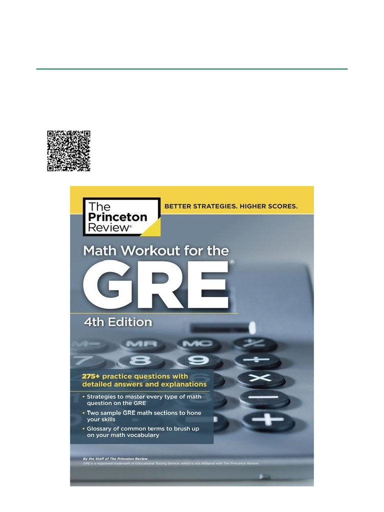 Math Workout For The GRE 275 Practice Questions With Detailed Answers ...