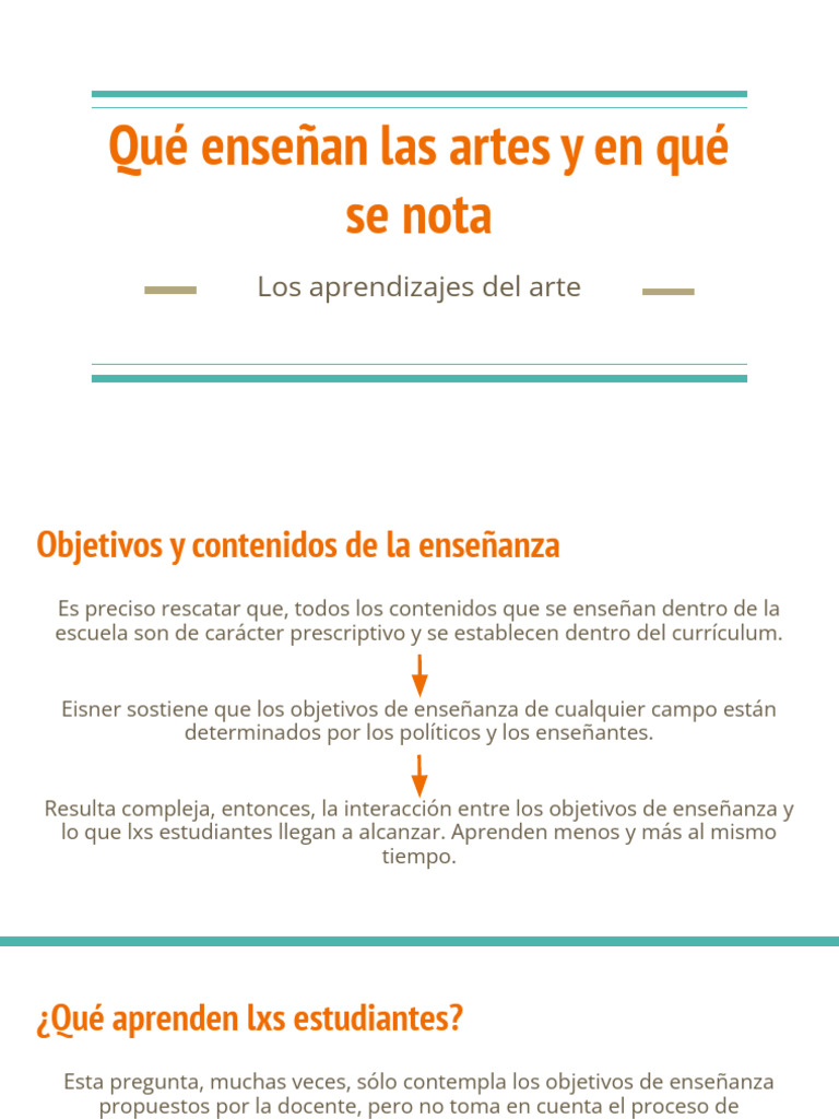 EDI - ¿Qué Enseñan Las Artes | PDF | Enseñando | Aprendizaje