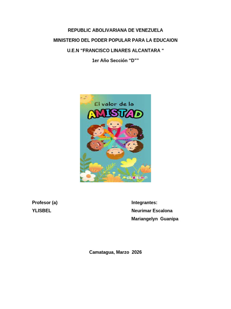 El Valor de La Amistad | PDF