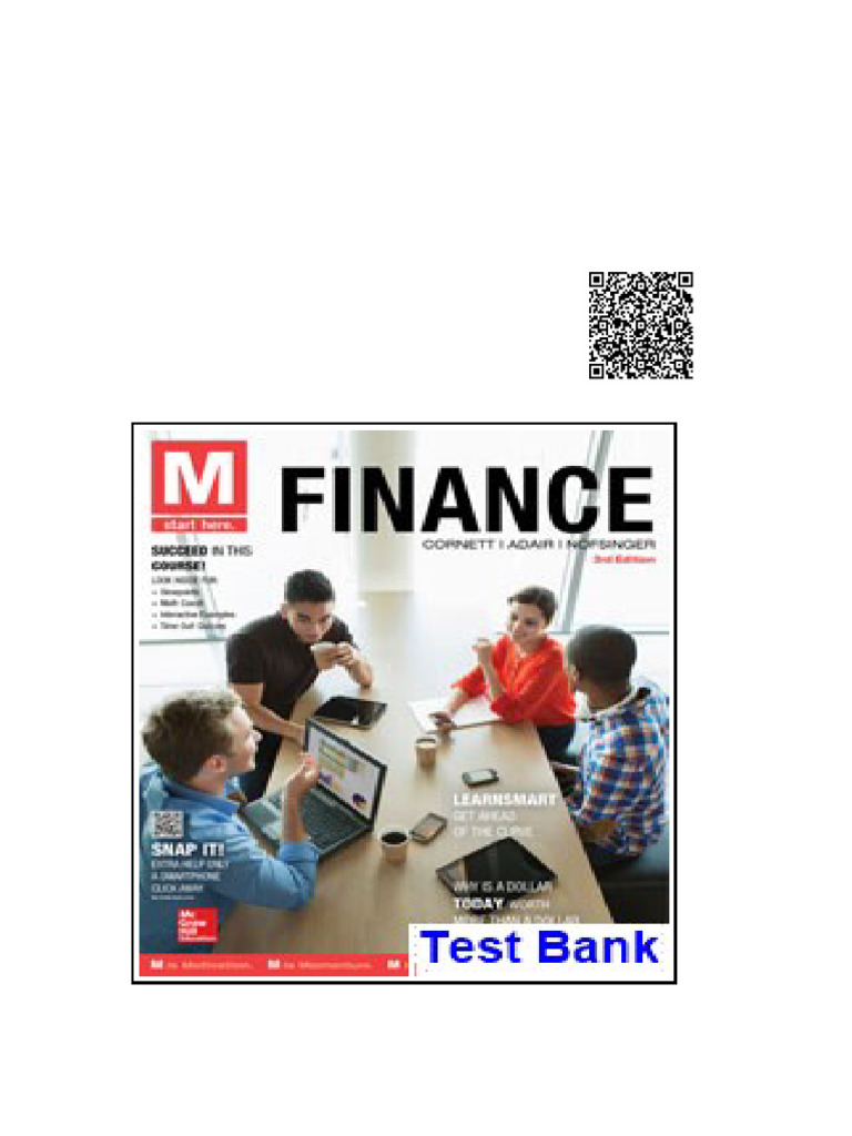 M Finance 3rd Edition Cornett Test Bank | PDF | Bonds (Finance) | Yield ...