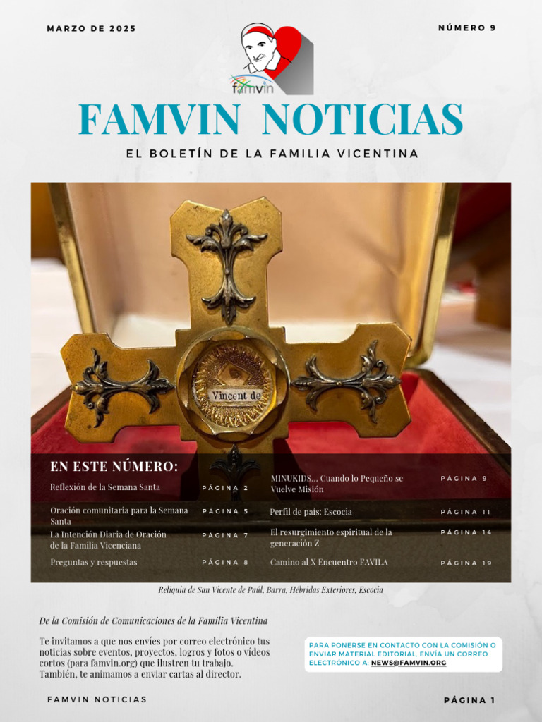 [ESP] FAMVIN NOTICIAS – NÚMERO 9 | PDF | Amor | Cristo (título)