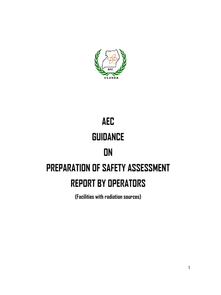 Guidance For Preparation of A Safety Assessment Report | PDF | Safety ...