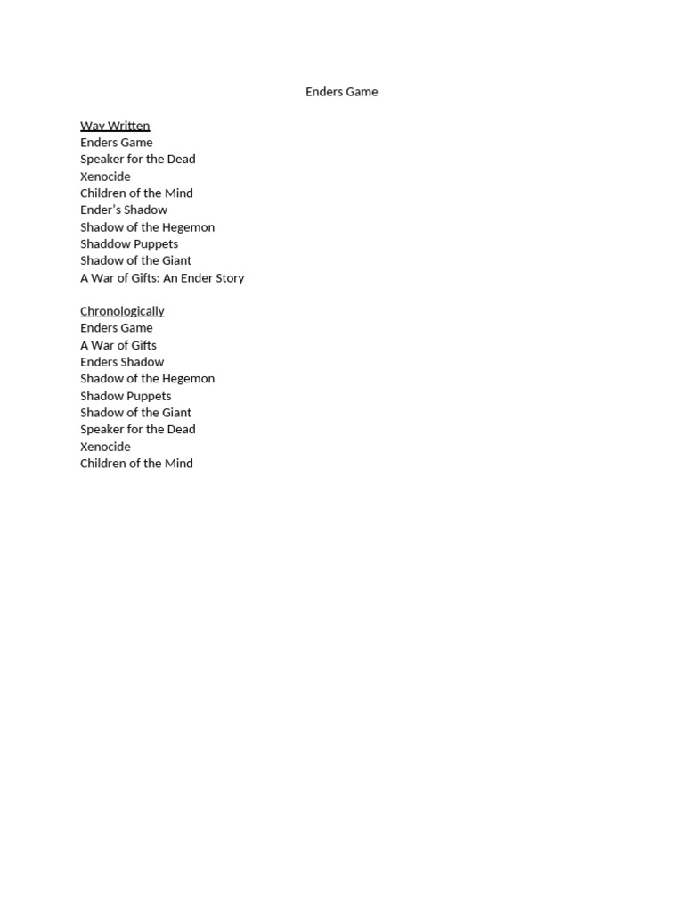 Enders Game | PDF