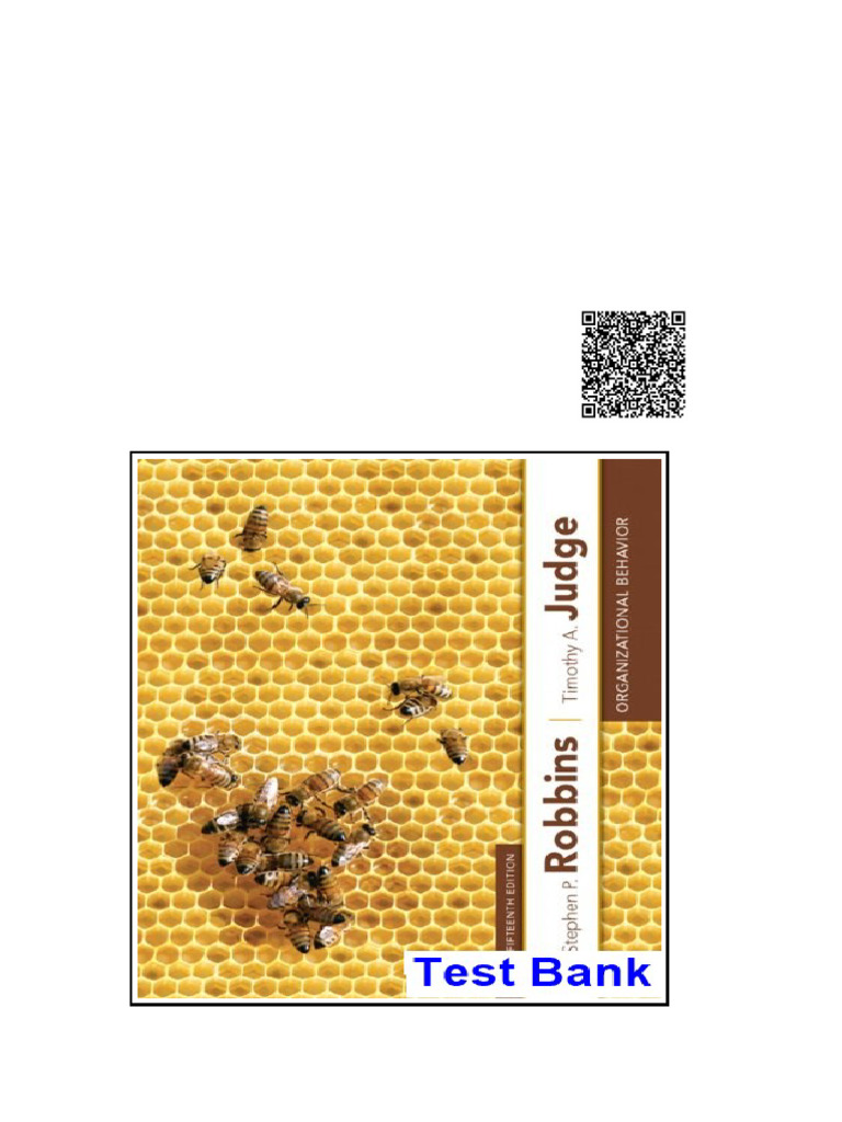 Organizational Behavior 15th Edition Robbins Test Bank | PDF ...