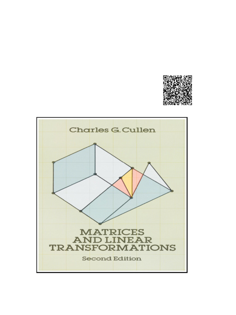 Matrices and Linear Transformations | PDF | Equations | Mental Health