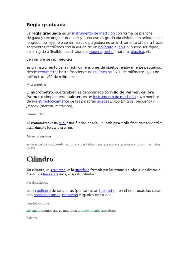 Regla Graduada | PDF | Medición | Observación científica