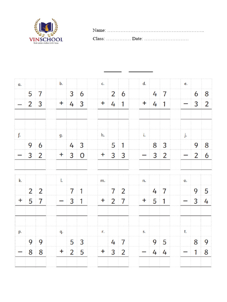 G1 S2 U5 Addition Subtraction Multiplication | PDF