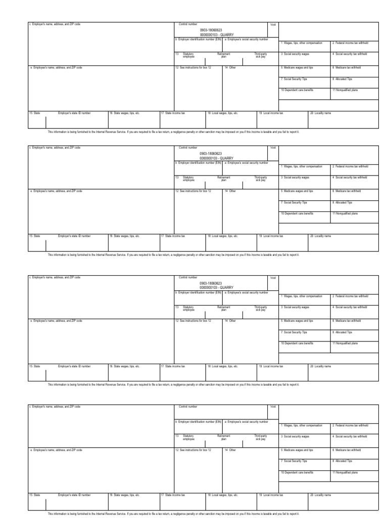 BRTU W-2 TAX Forms | PDF | Social Security (United States) | 401(K)
